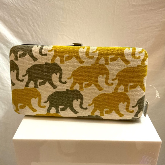 NO BRAND | Accessories | Walletflat Elephant Design Mustard Yellow Gray ...